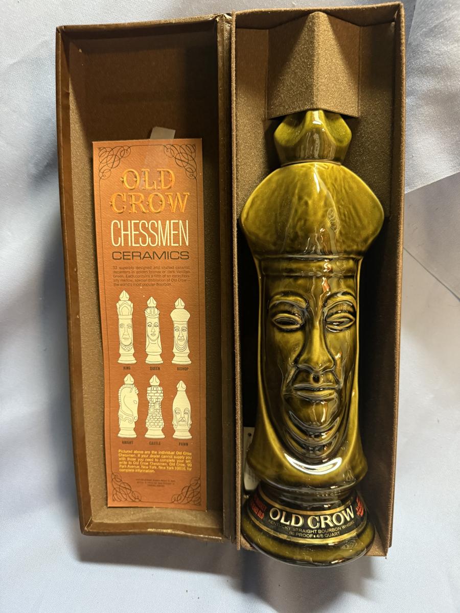 Old crow-limited edition-chessmen-dark bishop | EstateSales.org