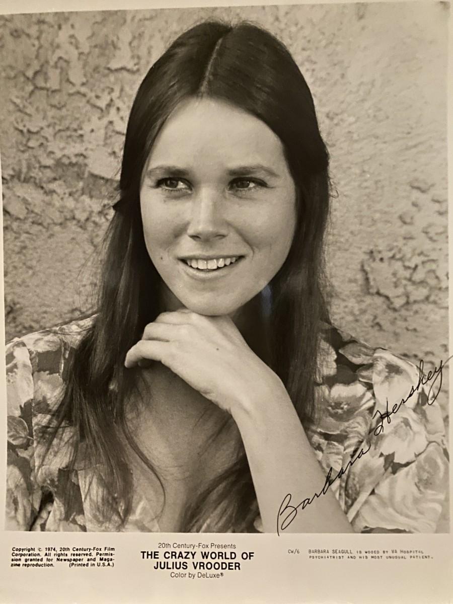 The Crazy World of Julius Vrooder Barbara Hershey signed movie photo ...