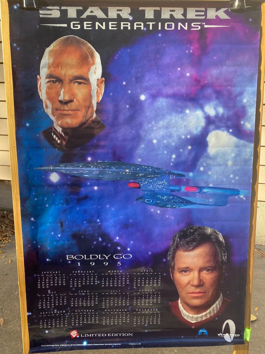 Star Trek Boldly Go 1995 Calendar Poster | EstateSales.org