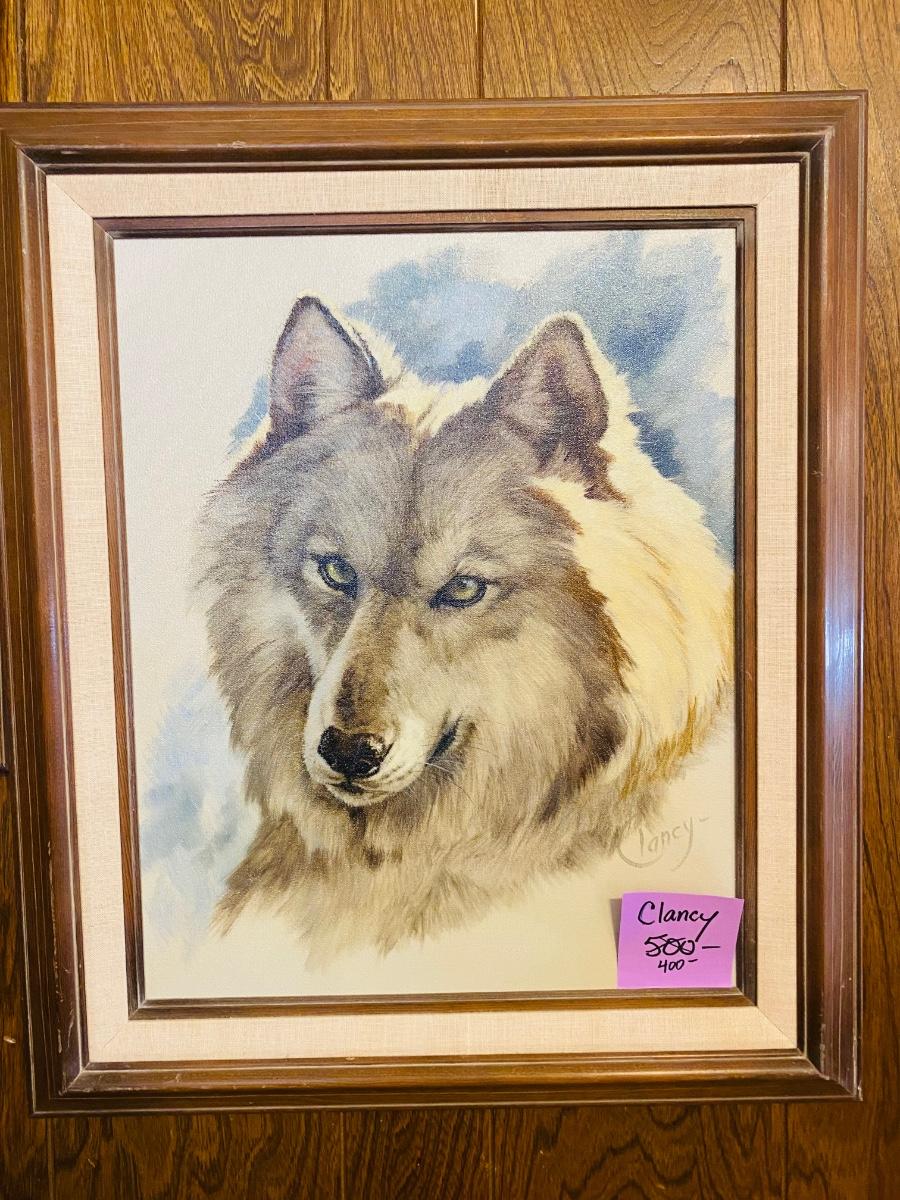Lot 20: Clancy Art Painting (orig $1,200) | EstateSales.org