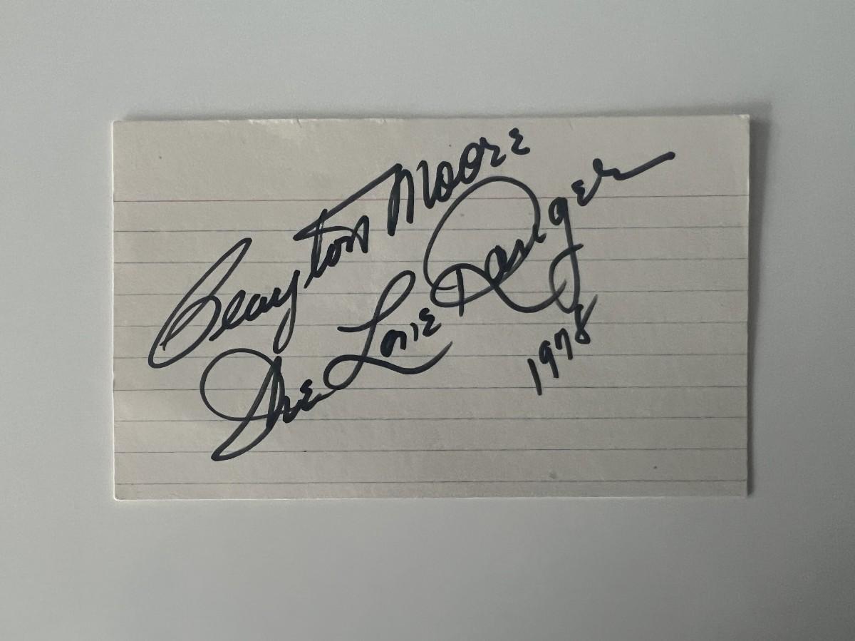 The Lone Ranger Clayton Moore original signature | EstateSales.org