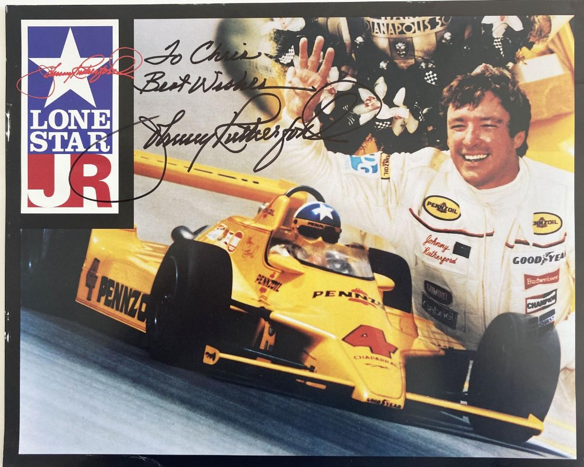 Johnny Rutherford signed photo | EstateSales.org