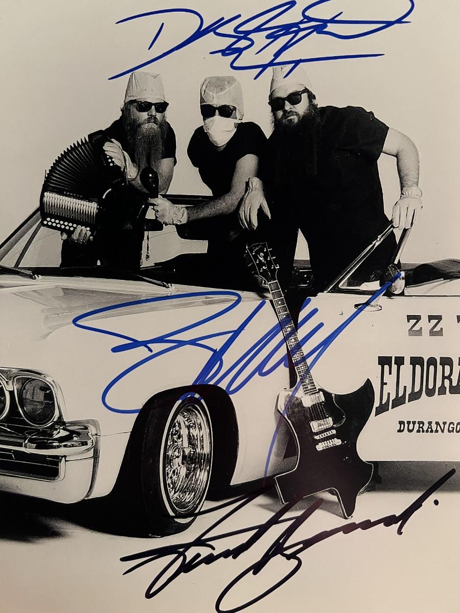 ZZ Top band signed photo | EstateSales.org
