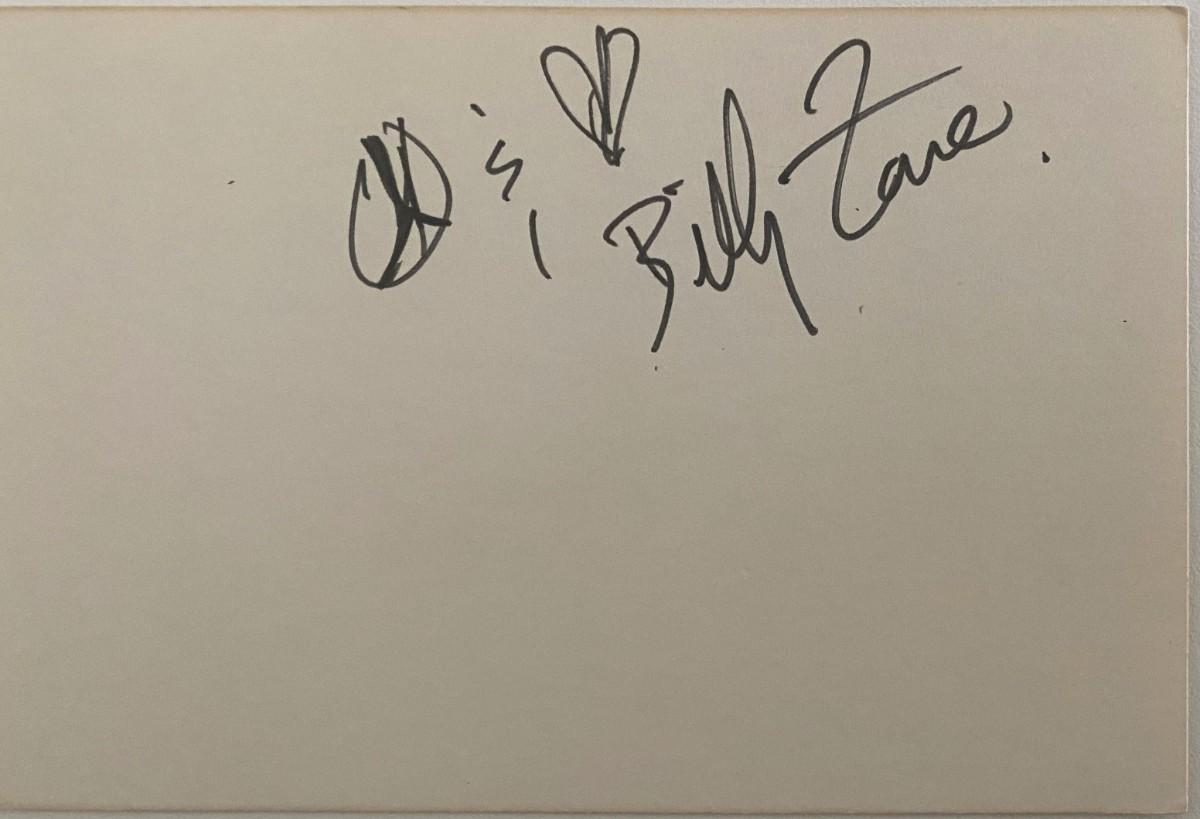 Billy Zane original signature | EstateSales.org