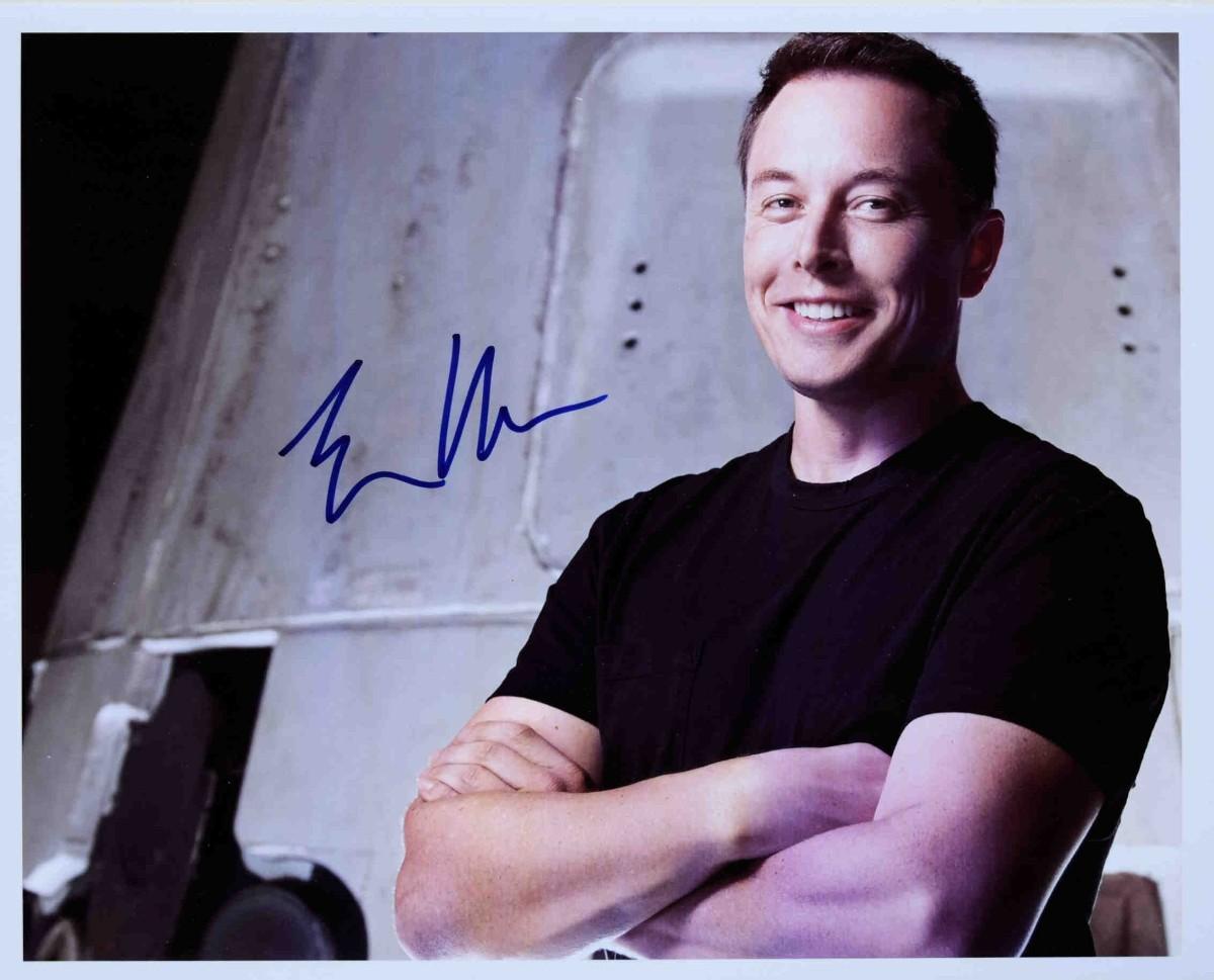 Elon Musk signed photo | EstateSales.org