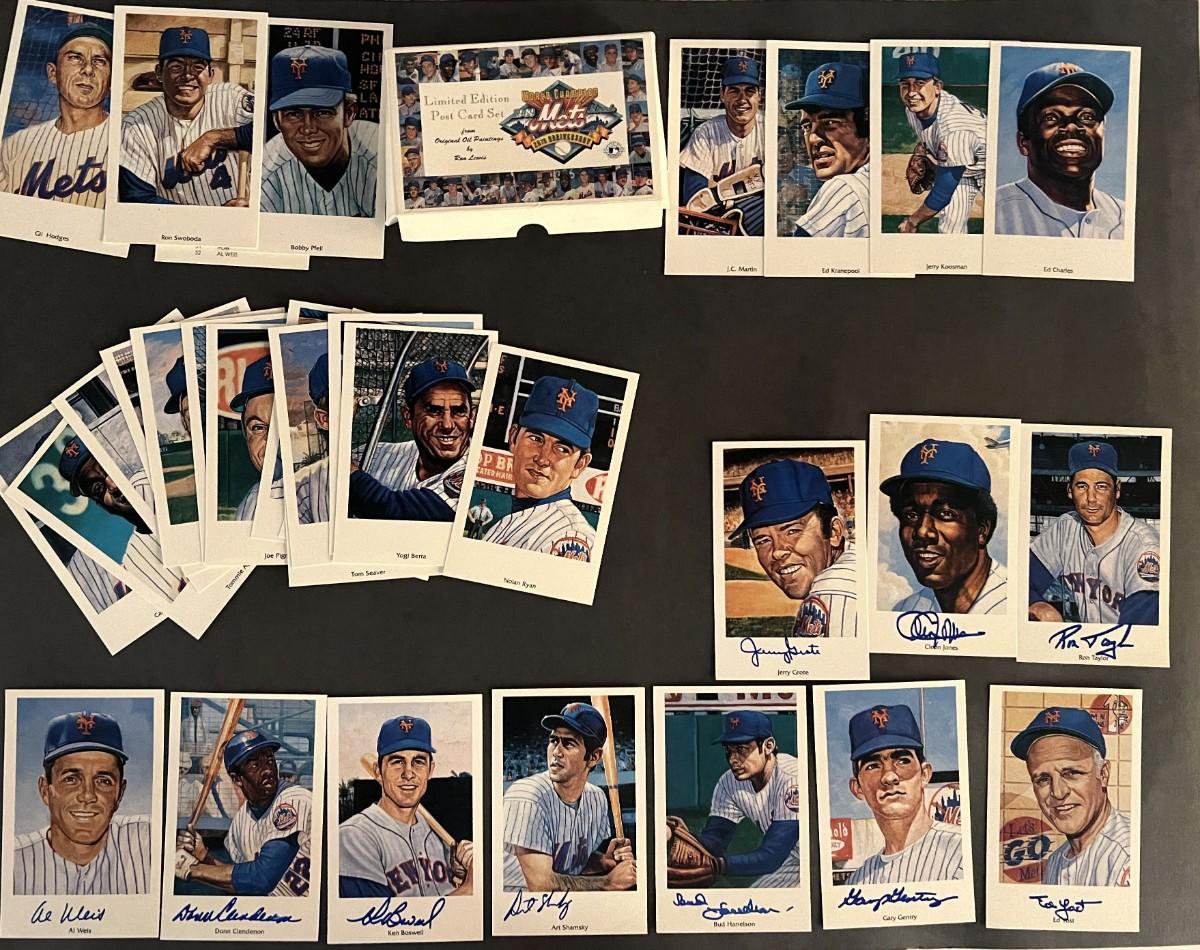 1969 World Champion Mets signed post card set | EstateSales.org