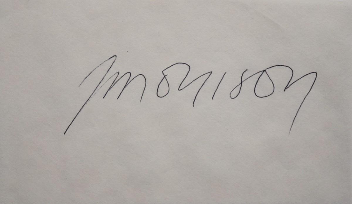 Jim Morrison signature slip | EstateSales.org