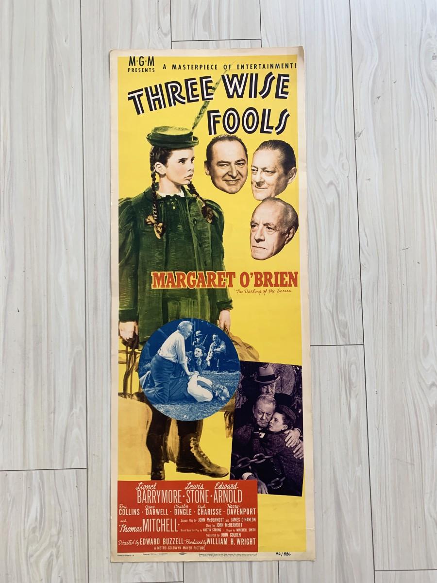 Three Wise Fools original 1946 vintage insert movie poster ...