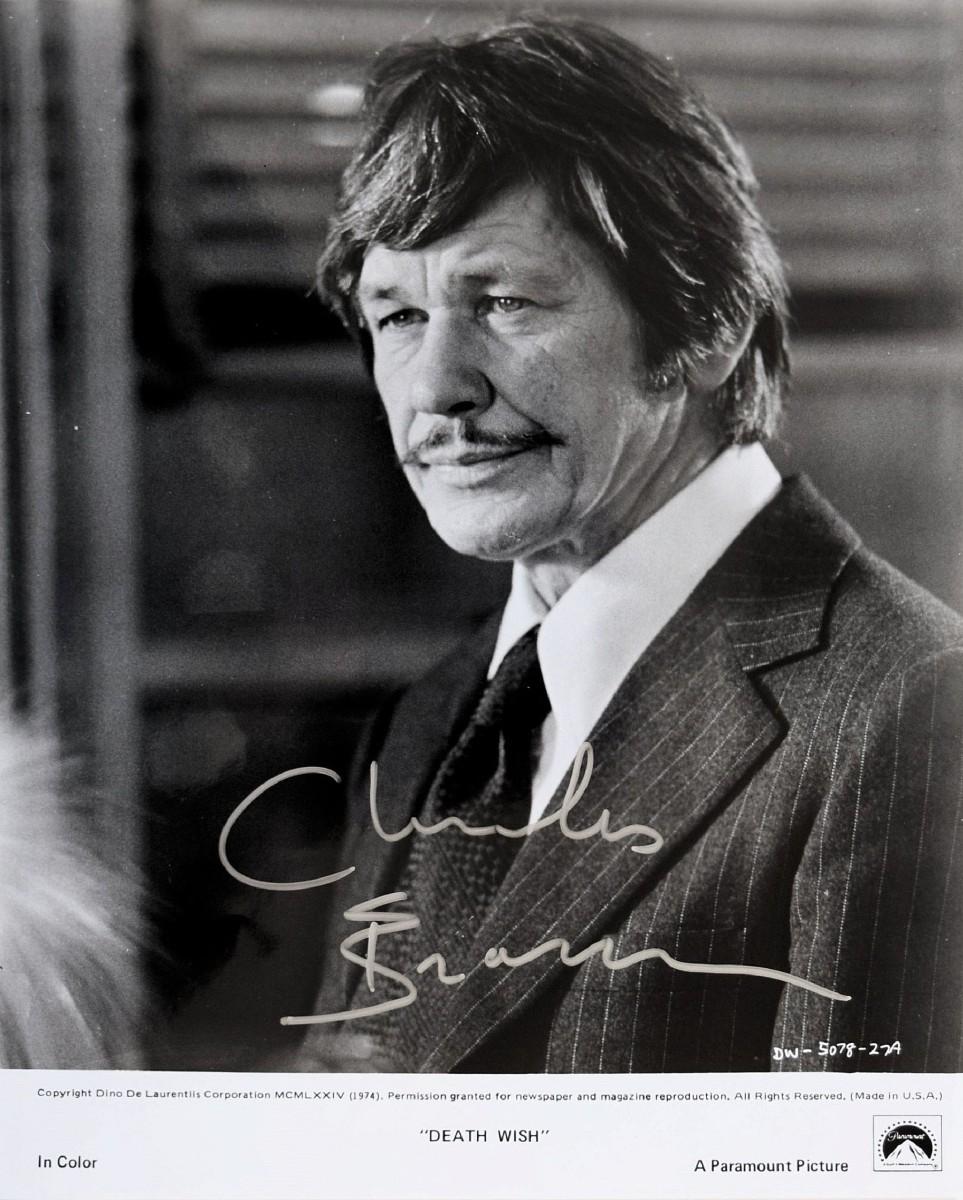 Death Wish Charles Bronson signed photo | EstateSales.org