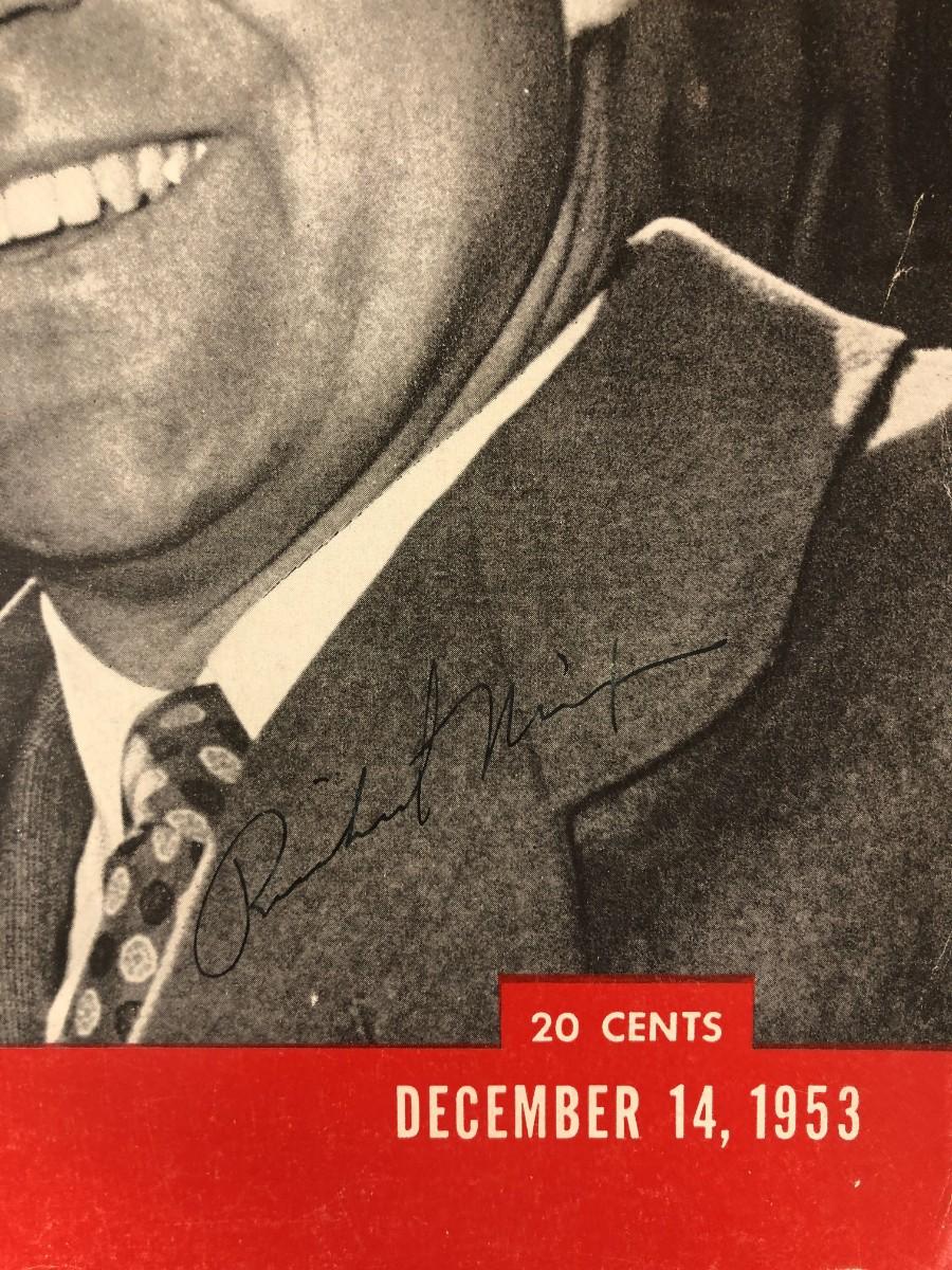 Richard Nixon signed Life Magazine. GFA Authenticated | EstateSales.org Richard Nixon signed Life Magazine. GFA Authenticated | EstateSales.org