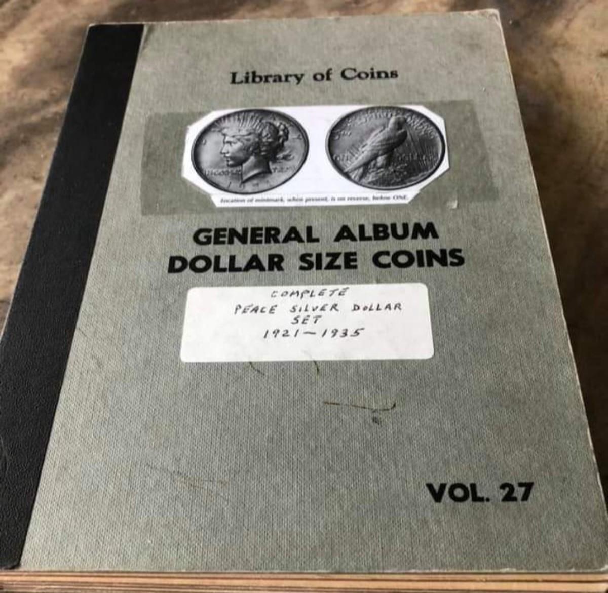 Compete Silver Peace Dollar Book | EstateSales.org
