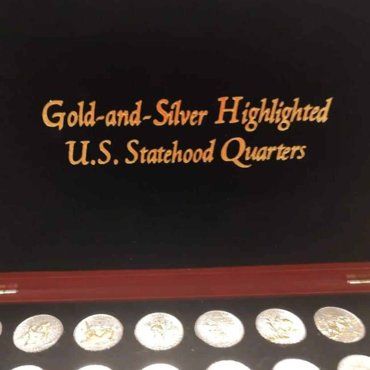 Gold And Silver Highlighted Statehood Quarter Set | EstateSales.org