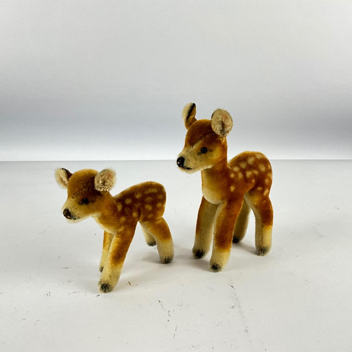 676 Pair of Vintage Steiff Fawn Mohair Animals | EstateSales.org