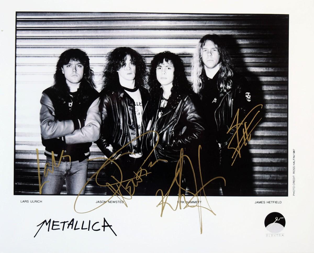 Metallica signed promo photo | EstateSales.org
