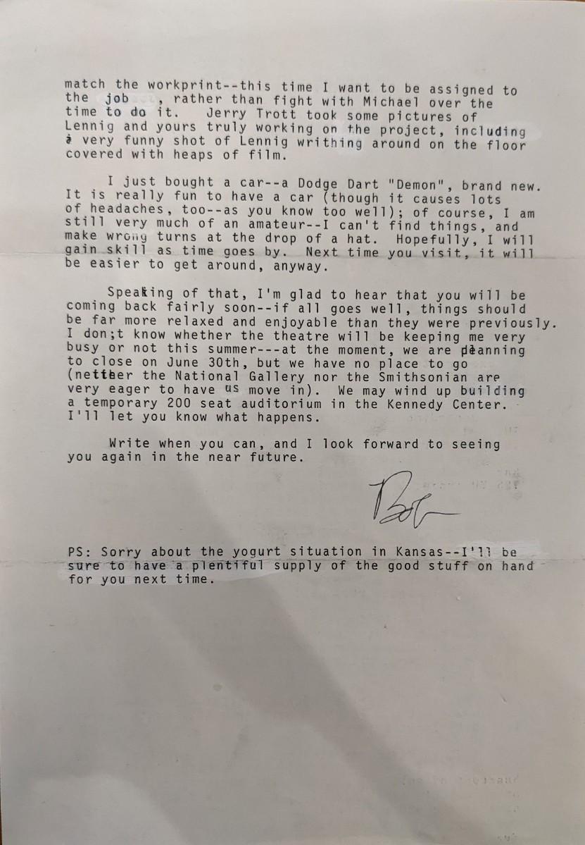 Robert Gitt Signed Letter | EstateSales.org