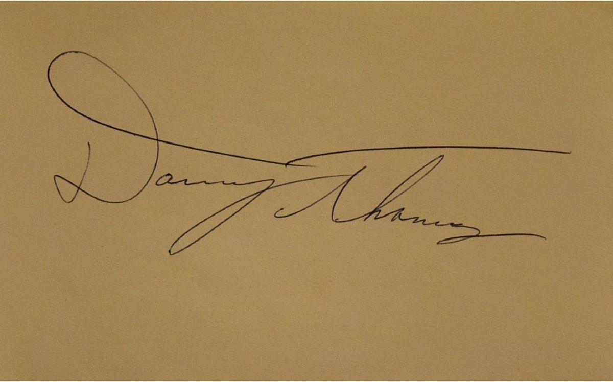Danny Thomas signature slip | EstateSales.org