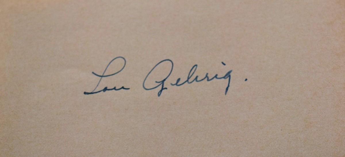 MLB Lou Gehrig signature slip | EstateSales.org