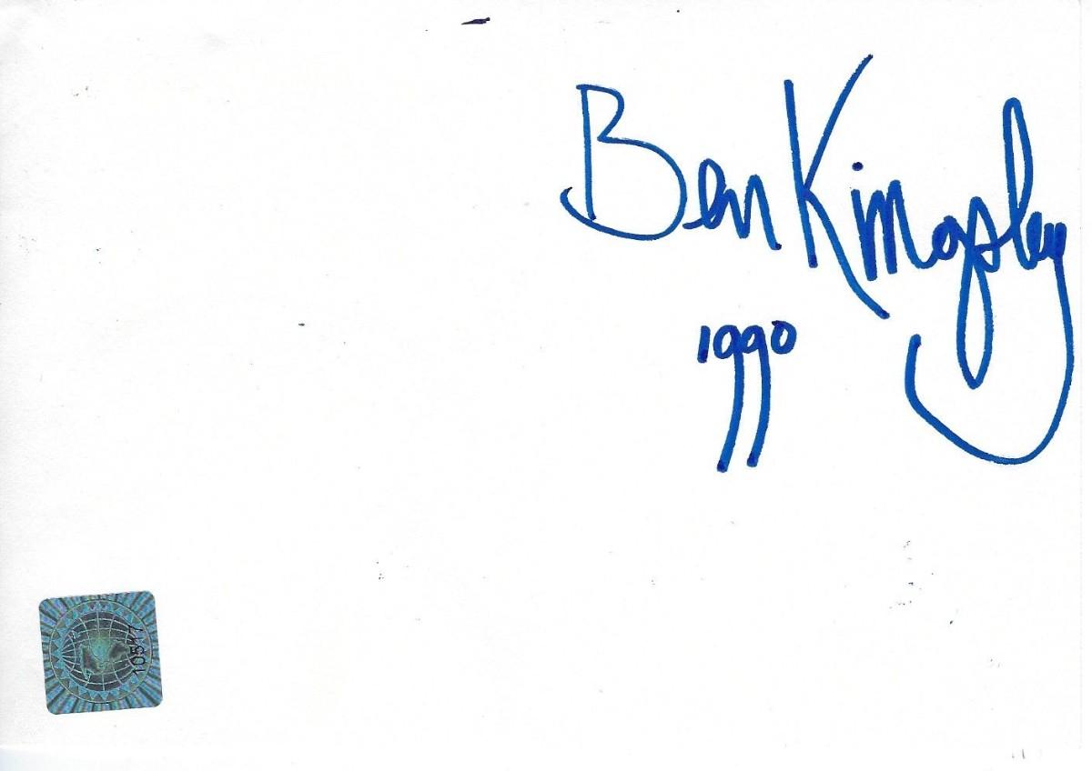 Ben Kingsley signed photo card | EstateSales.org