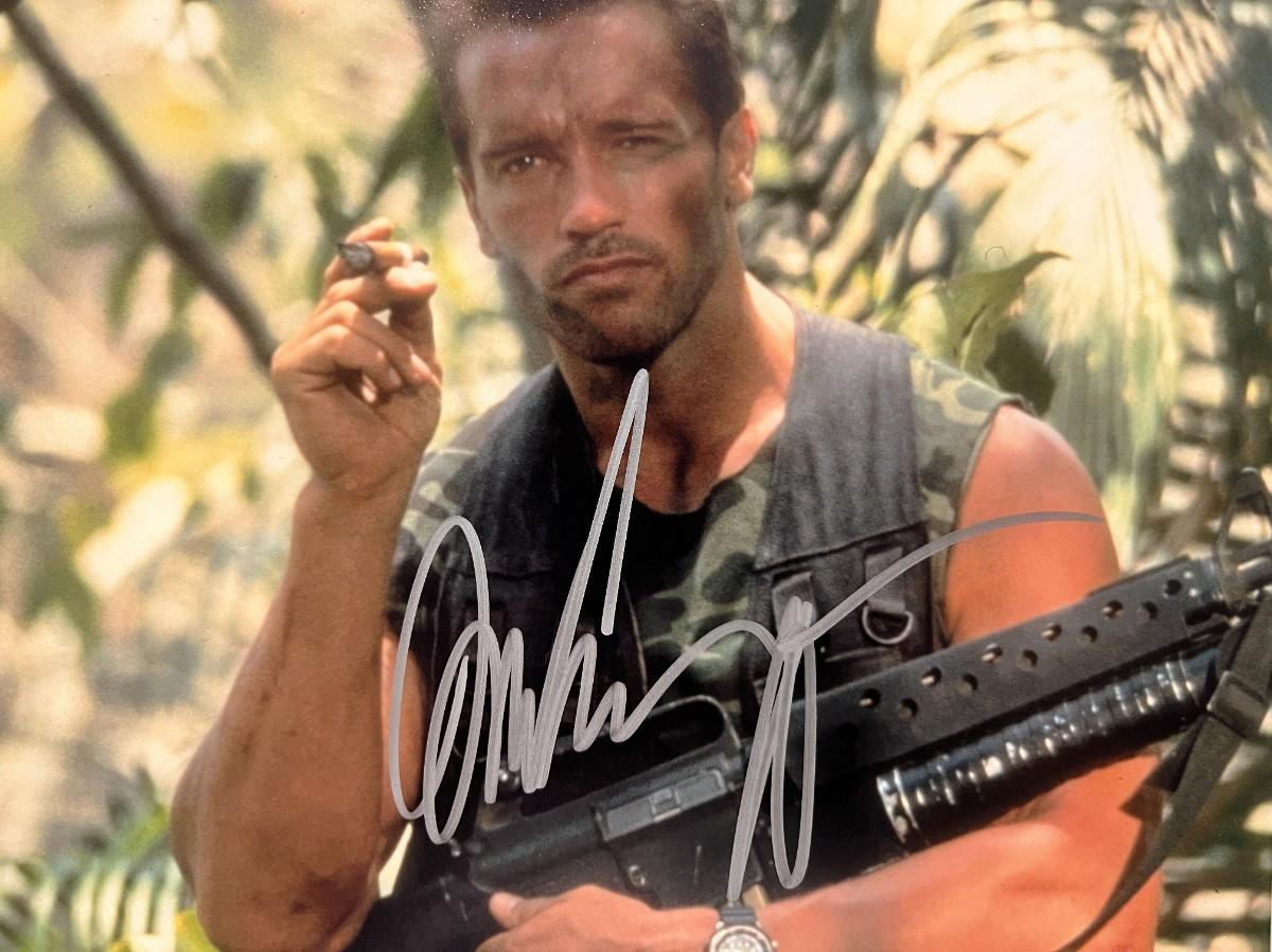 Predator Arnold Schwarzenegger signed photo | EstateSales.org