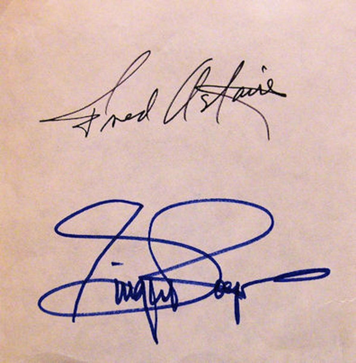 Fred Astaire and Ginger Rogers signature slip | EstateSales.org