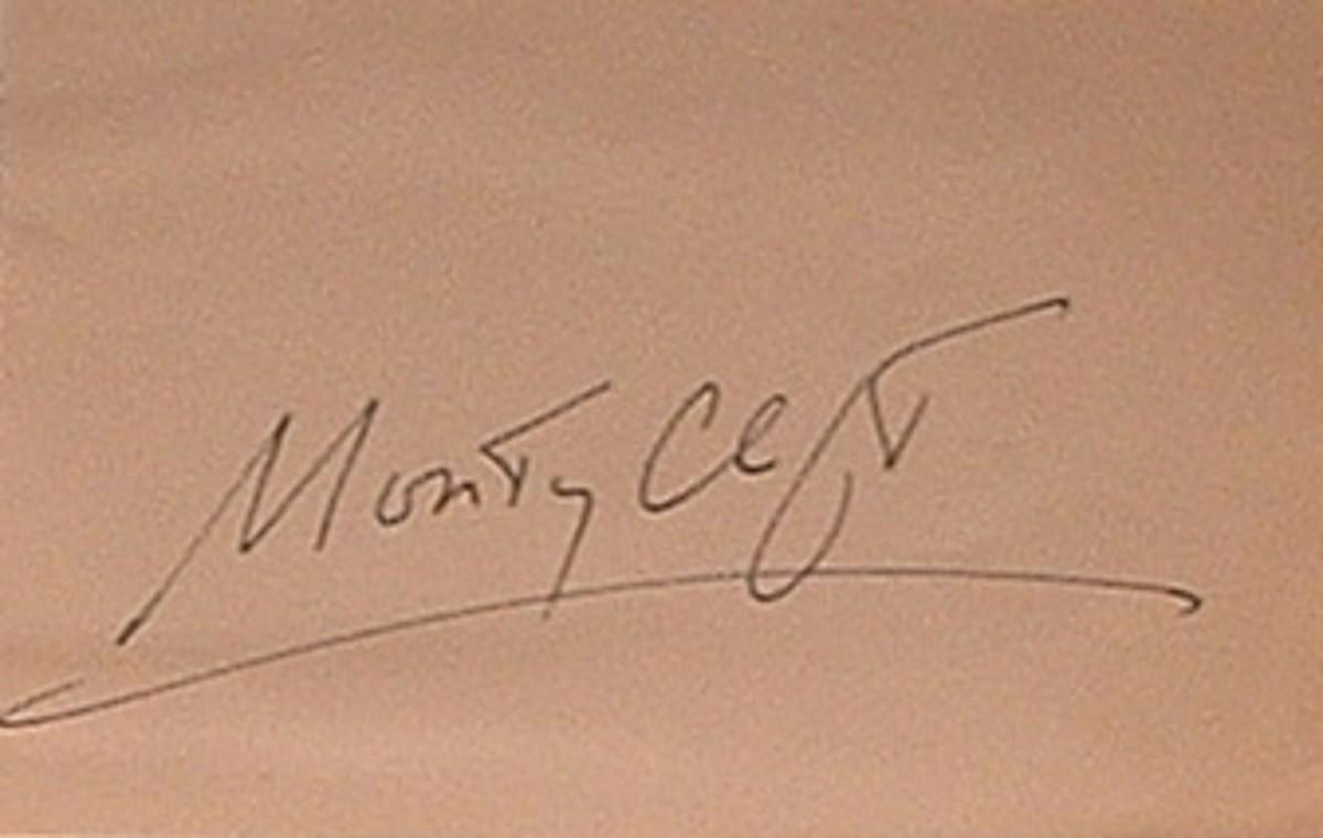 Montgomery Clift signature slip | EstateSales.org