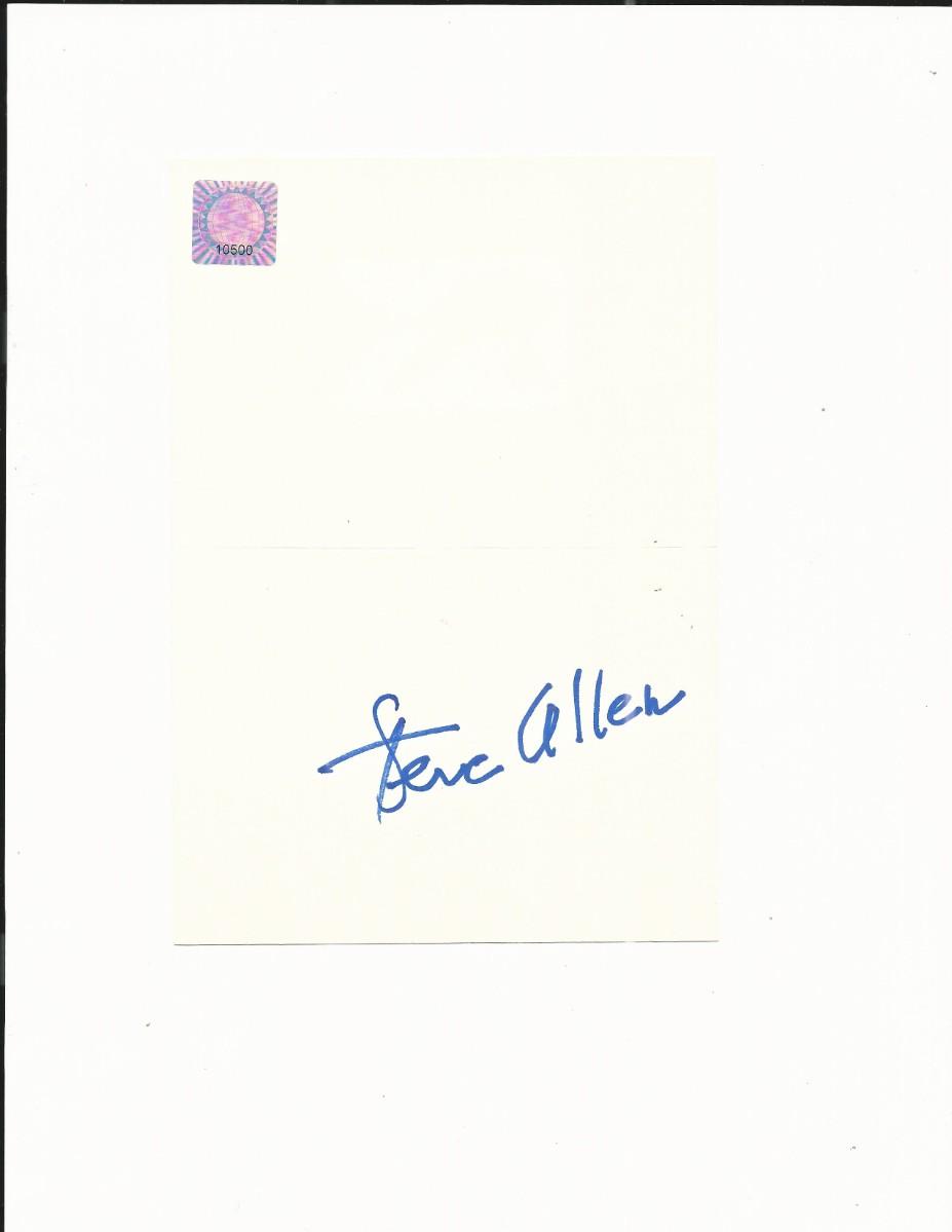 Steve Allen signed hand drawn greeting card | EstateSales.org