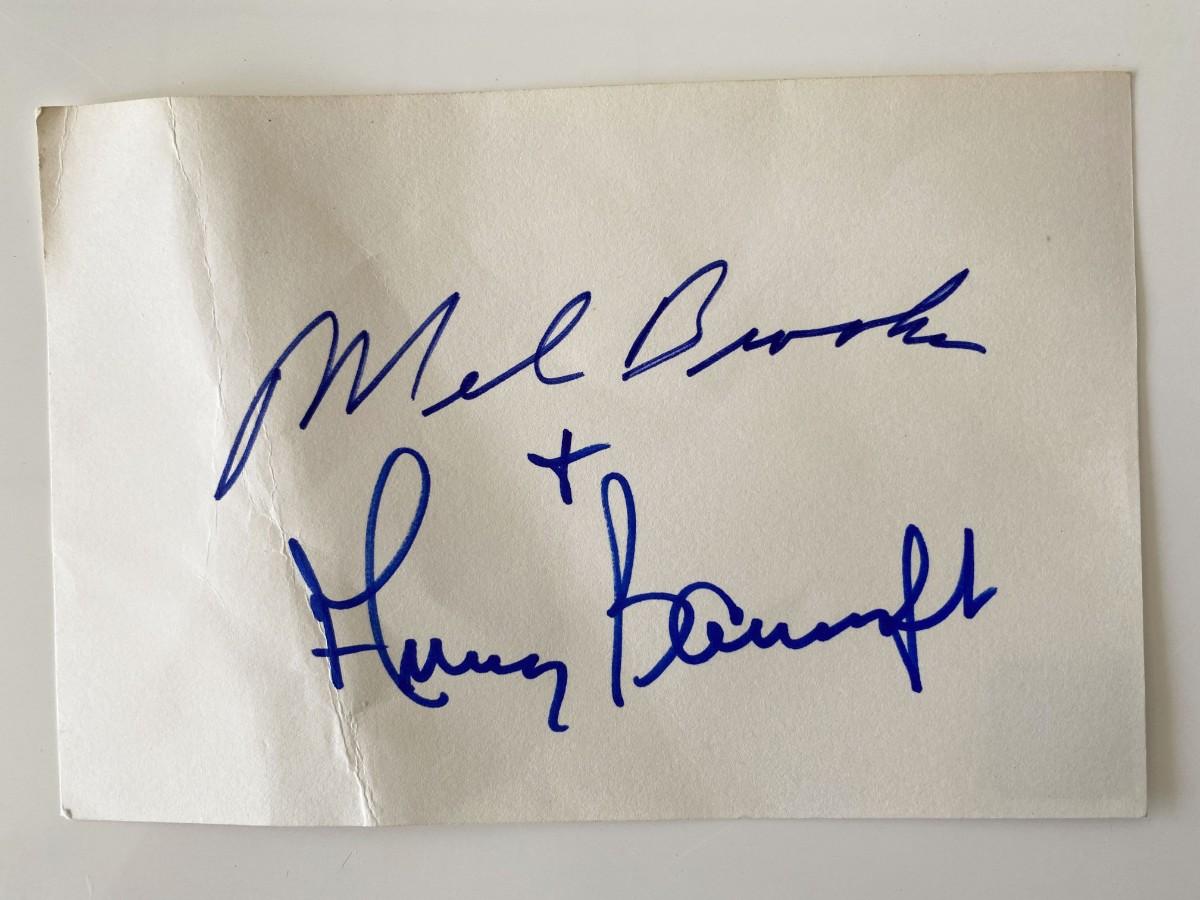 Mel Brooks and Anne Bancroft Signature Cut | EstateSales.org