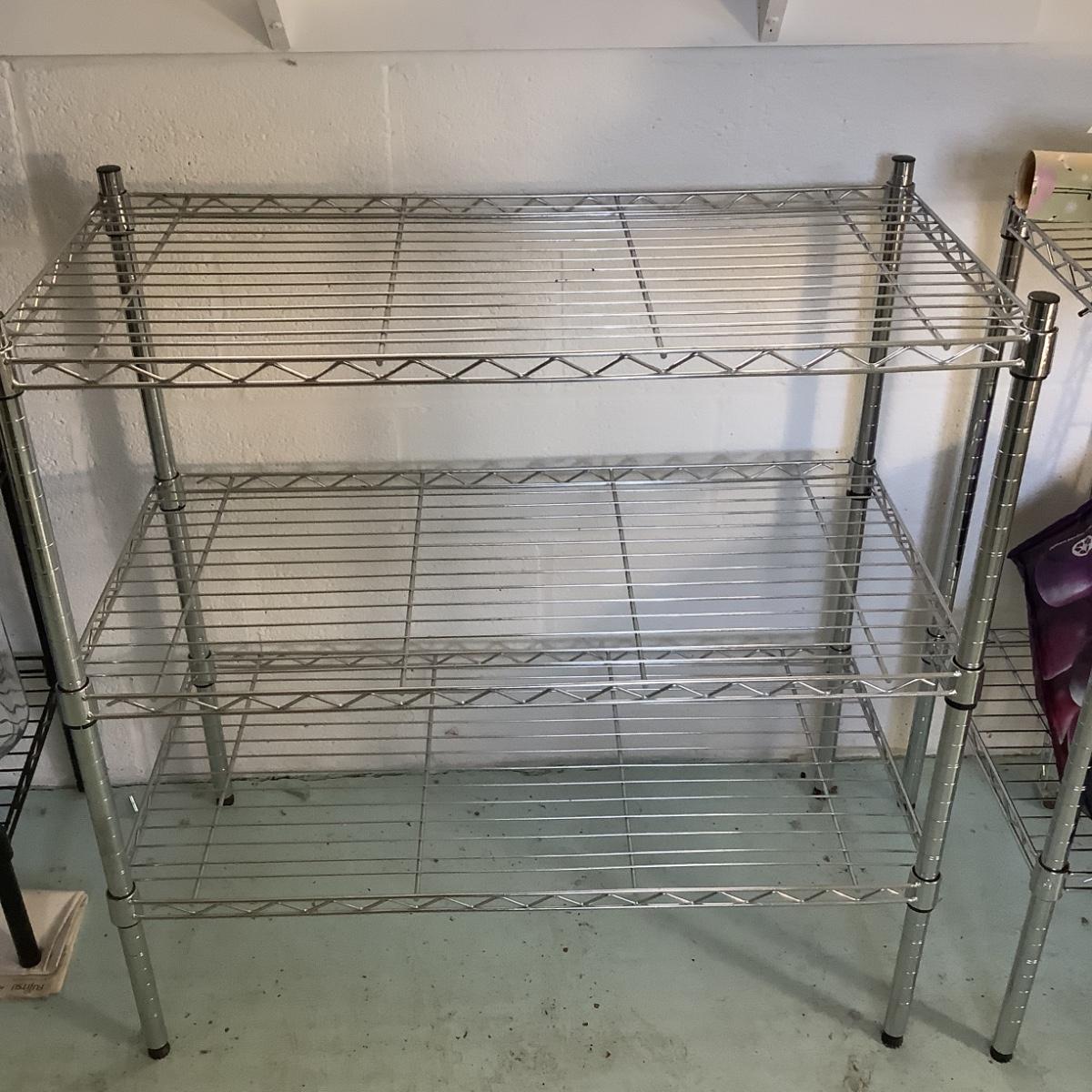 154. 3-Shelf Metal Shelving Unit | EstateSales.org