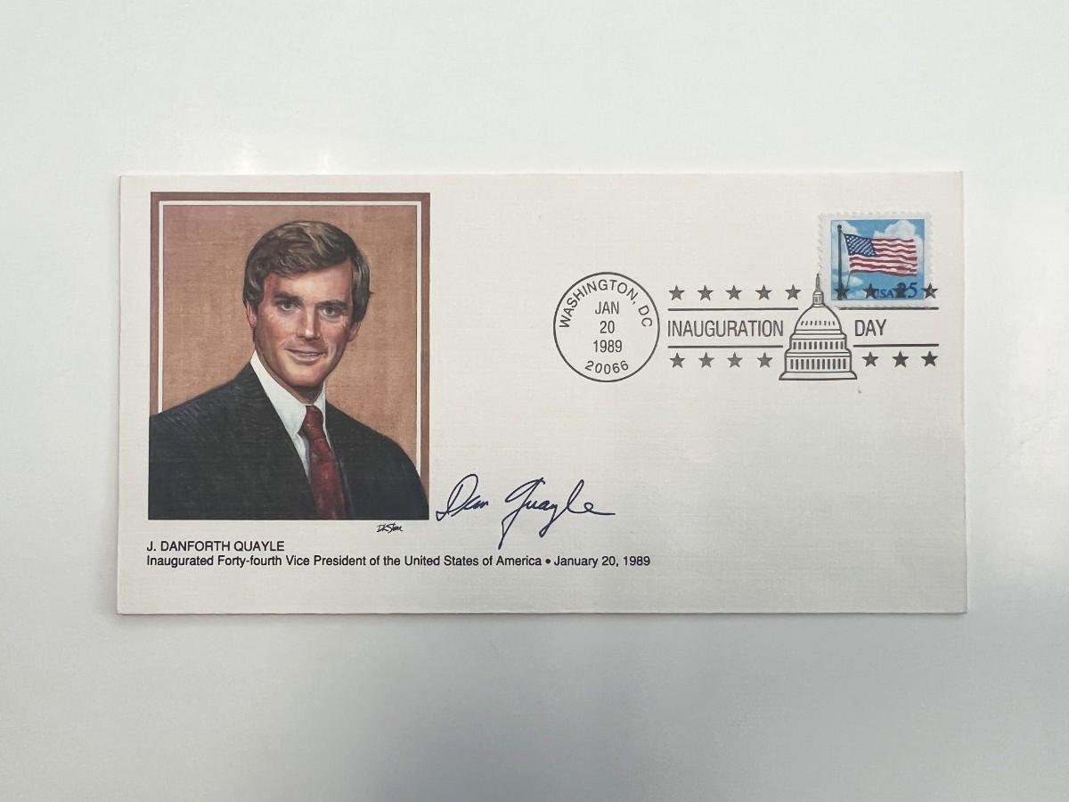 Dan Quayle facsimile Inauguration Day commemorative cover | EstateSales.org