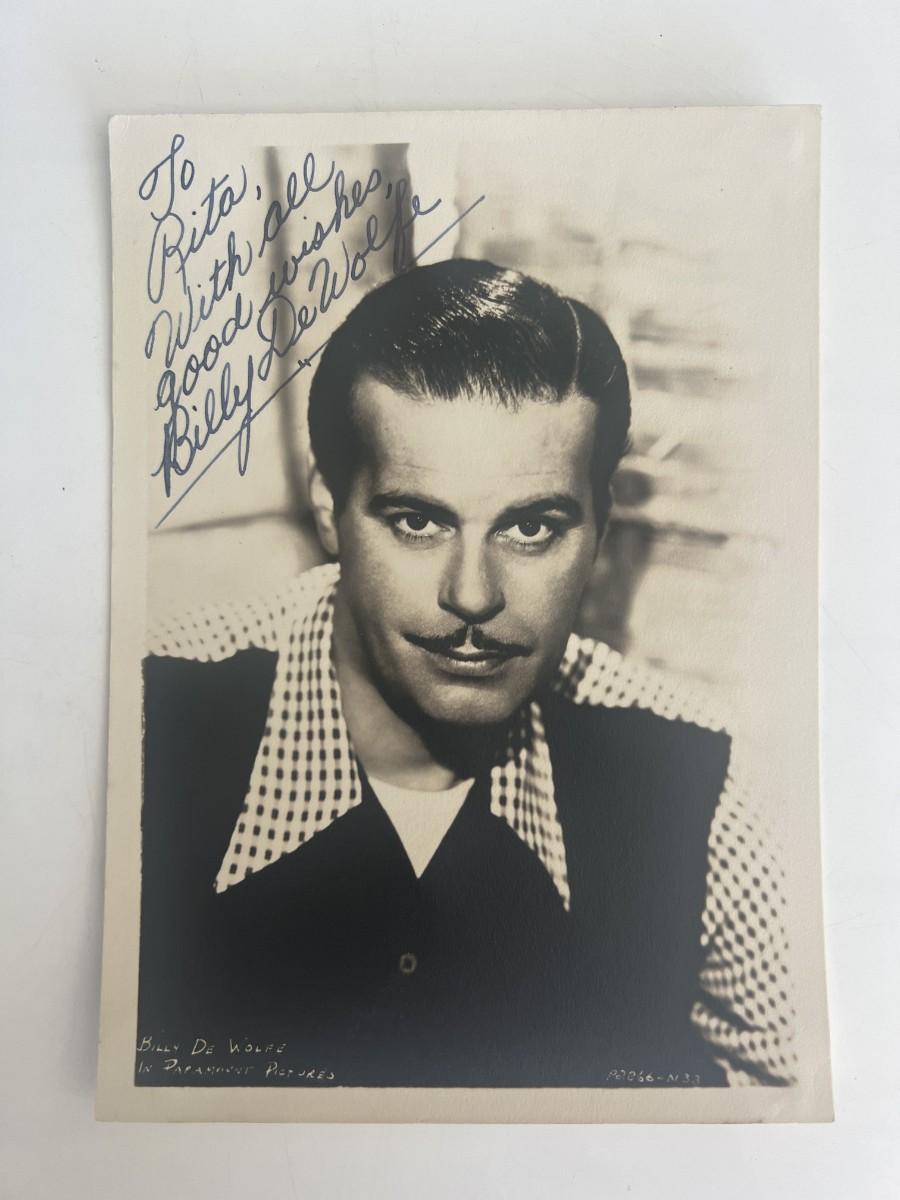 Billy De Wolfe signed photo | EstateSales.org