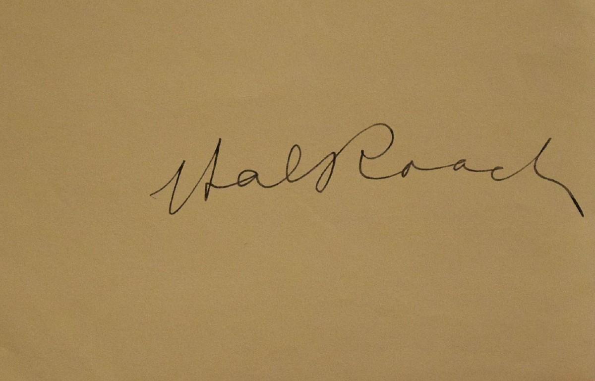 Hal Roach signature slip | EstateSales.org