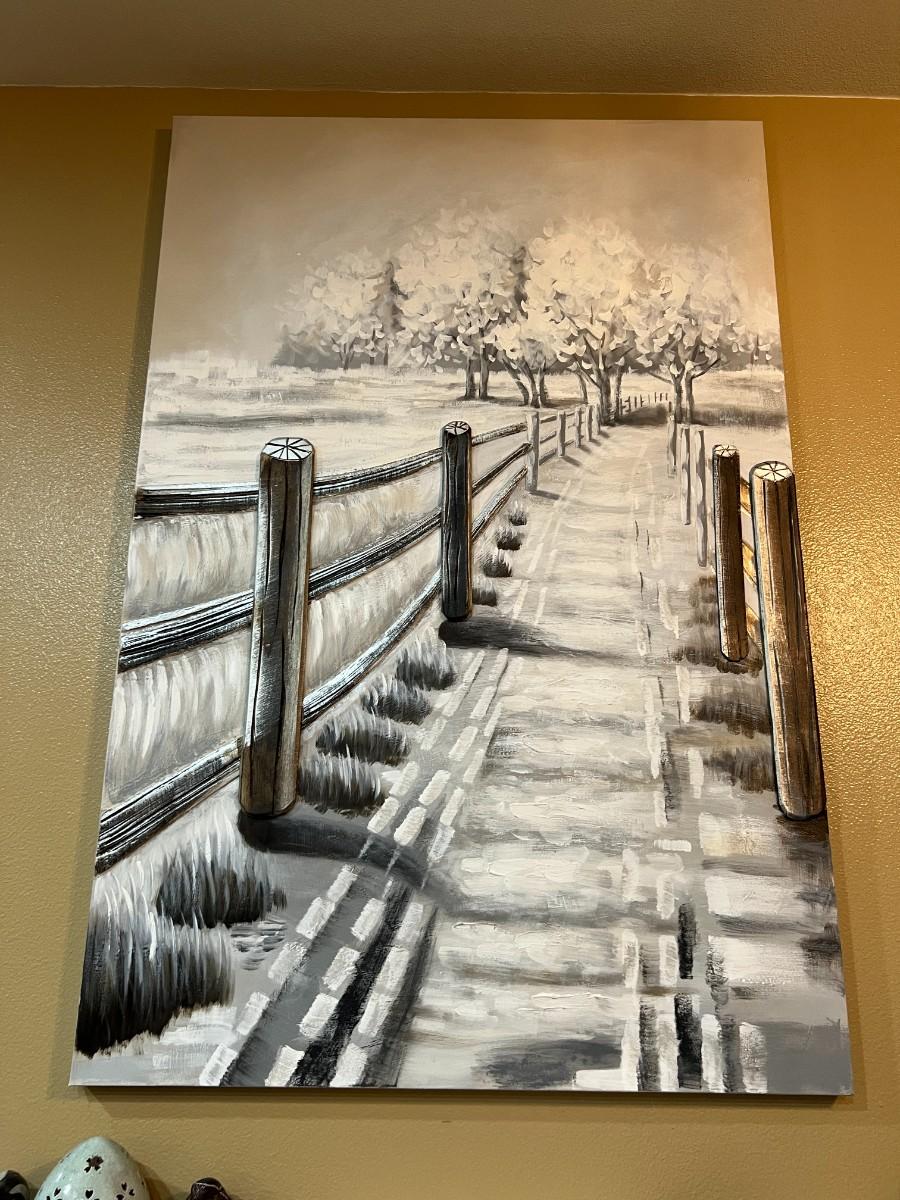 Extra Large Snowy Path Picture | EstateSales.org