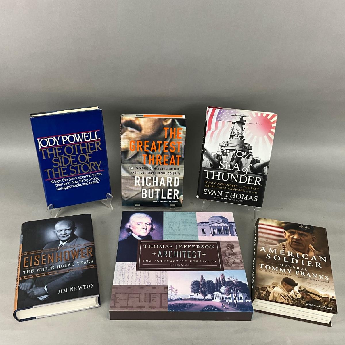 O999 Lot of Signed Books- Jody Powell, Richard Butler, Evan Thomas ...