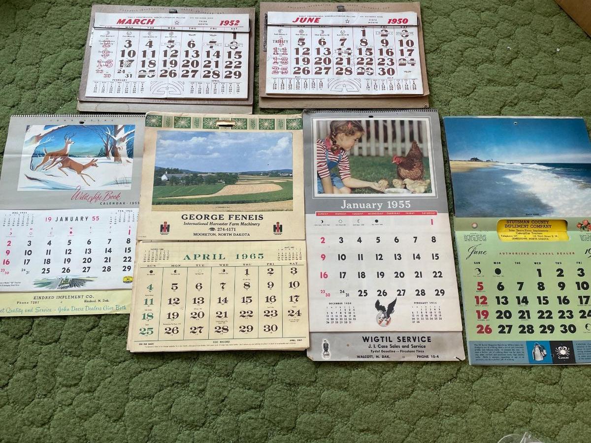 1950’s calendars | EstateSales.org