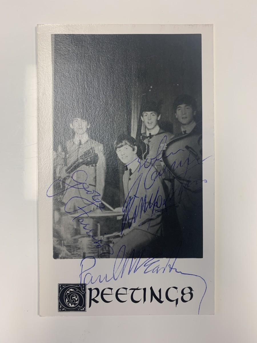 Beatles signed Greeting card. GFA authenticated | EstateSales.org