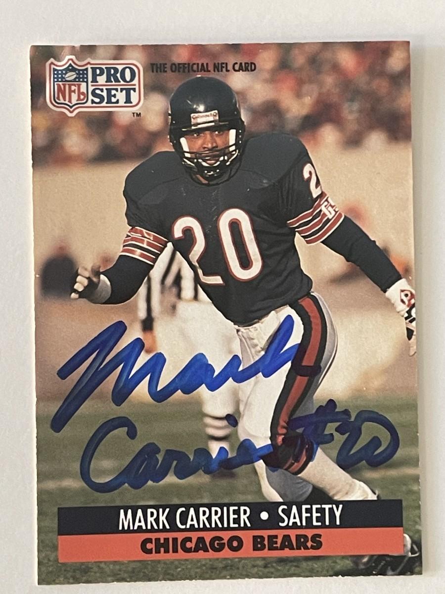 Chicago Bears Mark Carrier 1991 NFL #101 signed trading card ...