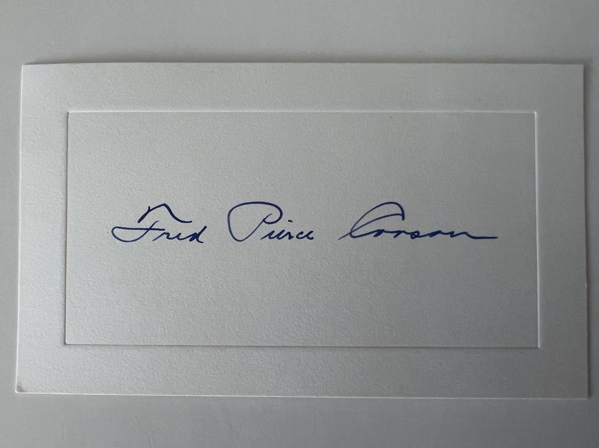 Bishop Fred Pierce Corson original signature | EstateSales.org