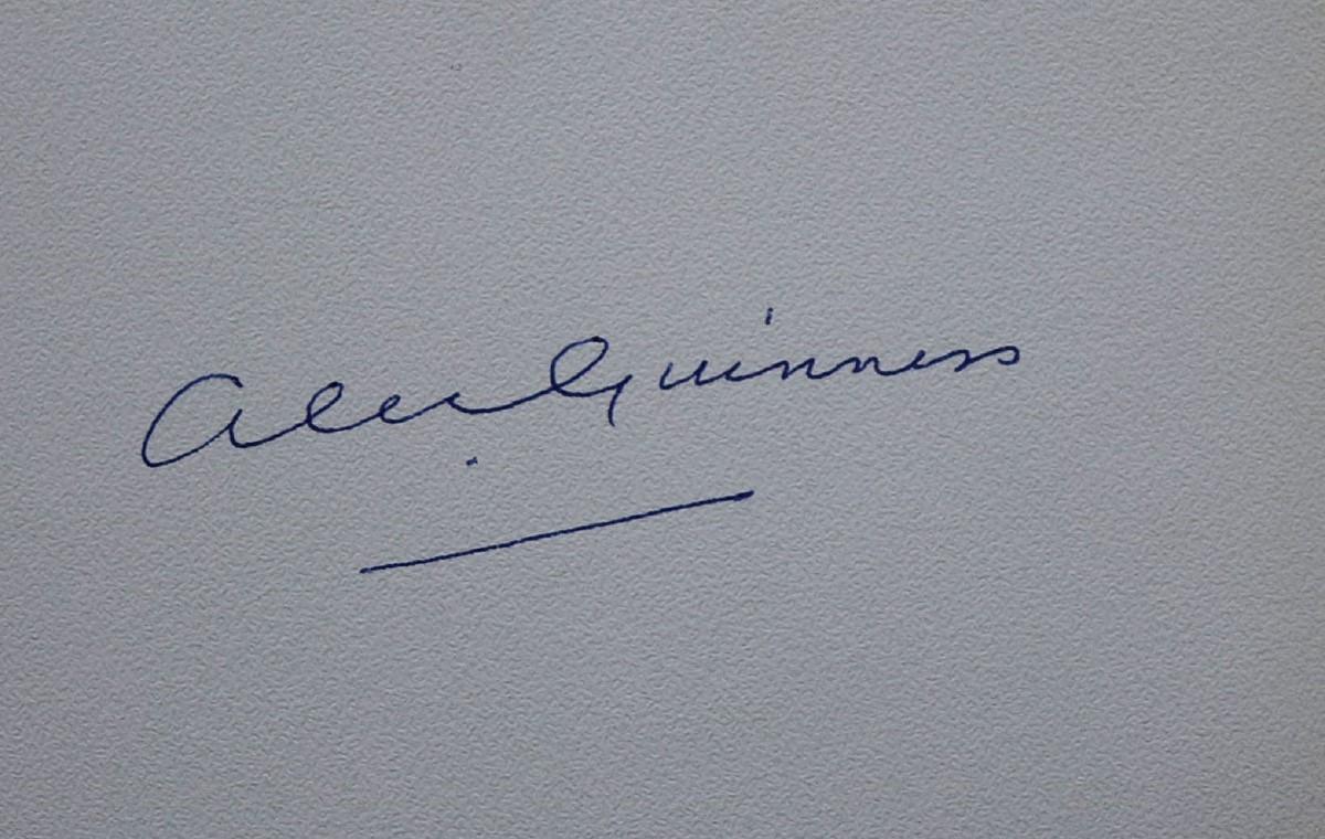 Star Wars Alec Guinness signature slip | EstateSales.org
