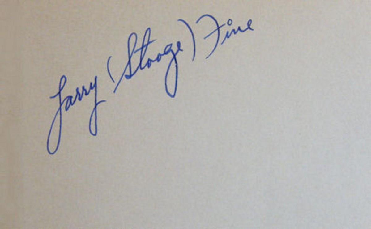 Larry Fine signature slip | EstateSales.org