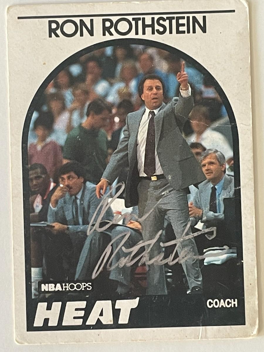 Miami Heat Coach Ron Rothstein 1989 NBA #172 signed trading card ...