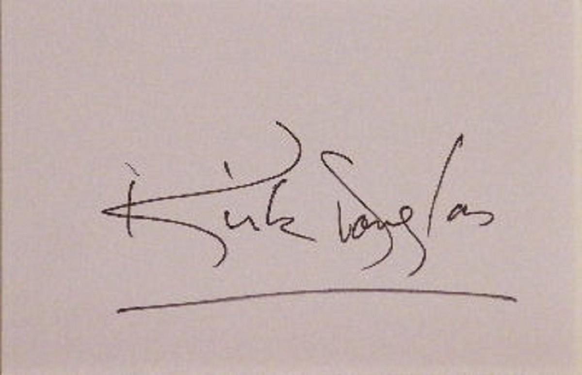 Kirk Douglas signature slip | EstateSales.org