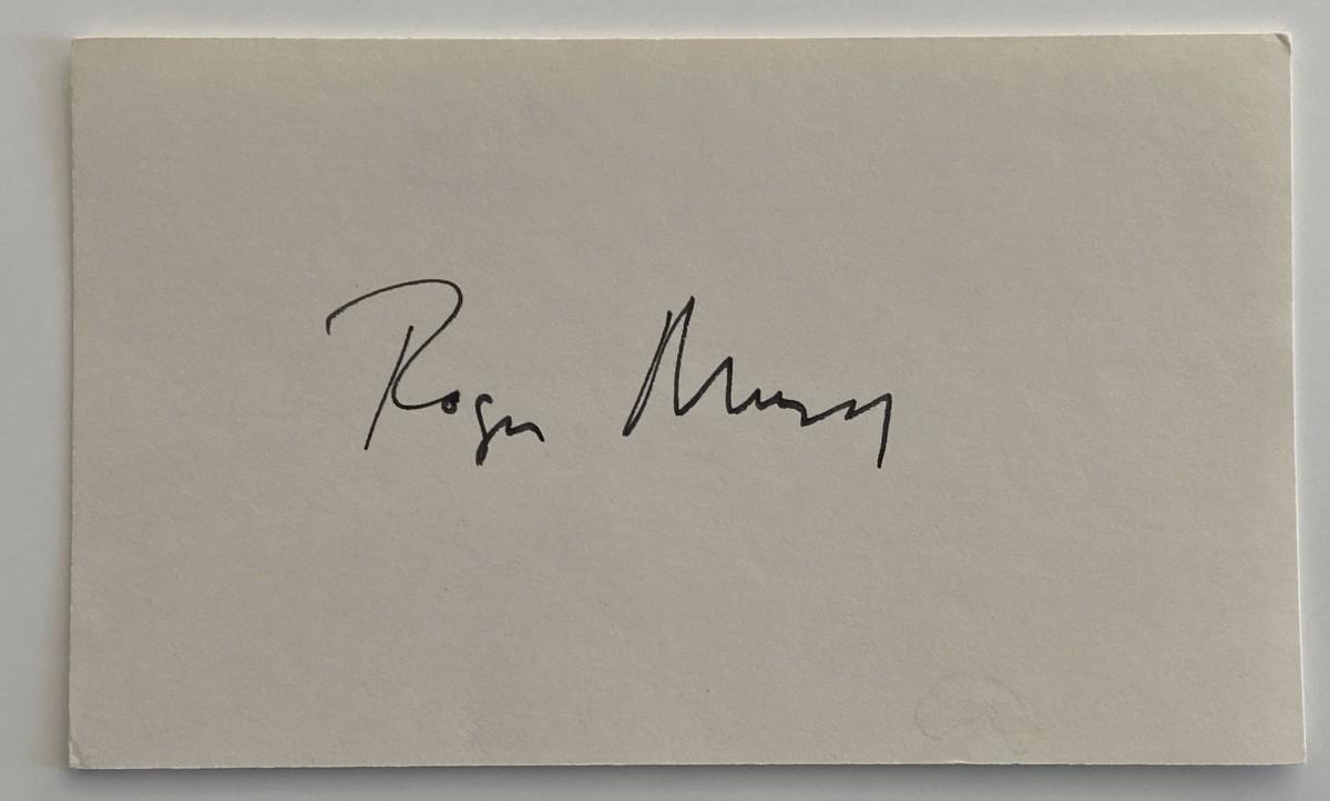 Actor Roger Mann original signature | EstateSales.org