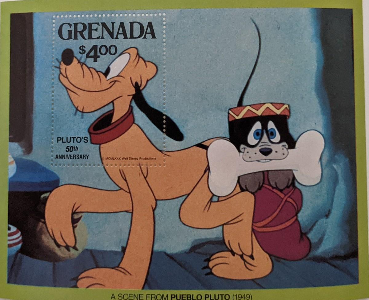 1981 Pluto's 50th Anniversary Souvenir Stamp Sheet | EstateSales.org