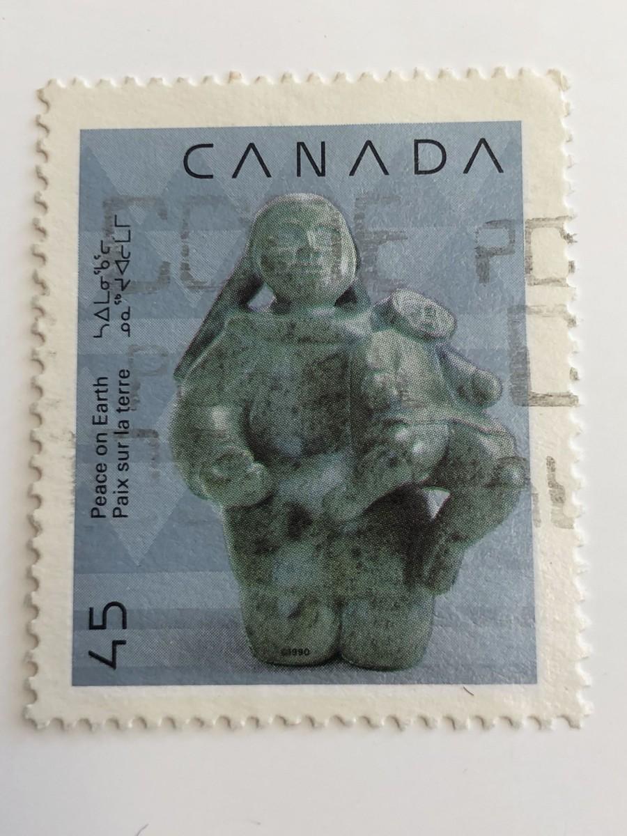 1990 Mother and Child - Peace on Earth - Canada 45c Stamp | EstateSales.org
