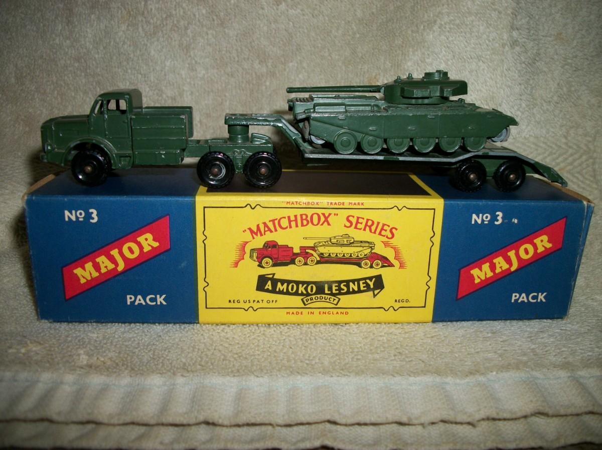 LESNEY MATCHBOX MAJOR PACK #M-3 THORNEYCROFT ANTAR MILITARY TANK ...