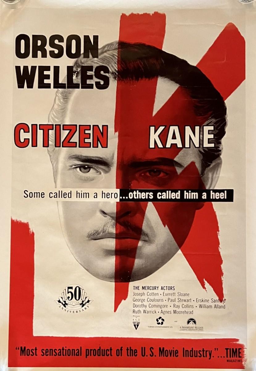 Citizen Kane 50th Anniversary 1991 Re-Release Original Movie Poster ...
