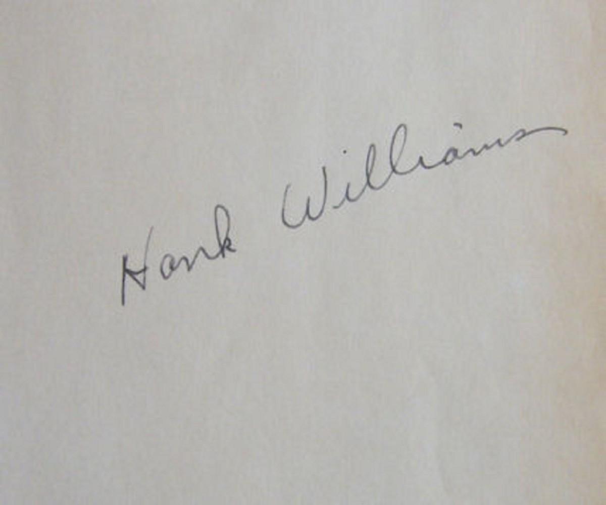 Hank Williams signature slip | EstateSales.org