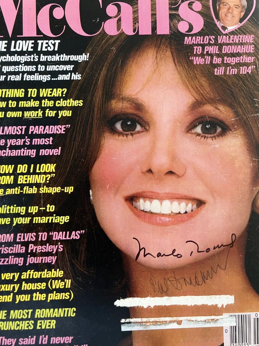 Marlo Thomas and Phil Donahue signed magazine | EstateSales.org