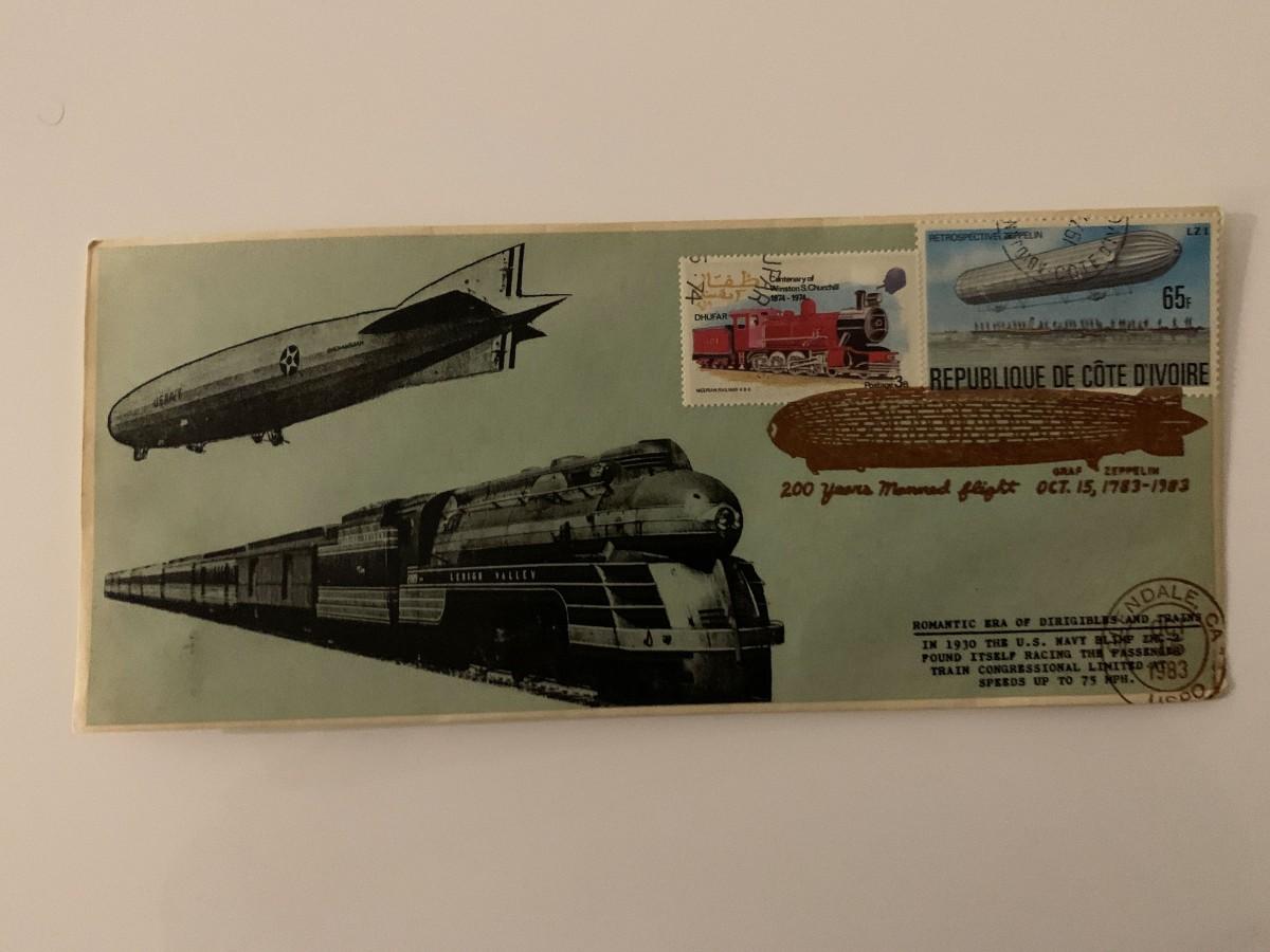 Romantic Era of Dirigibles and Trains - First Day Cover - ZMC-2 U.S ...