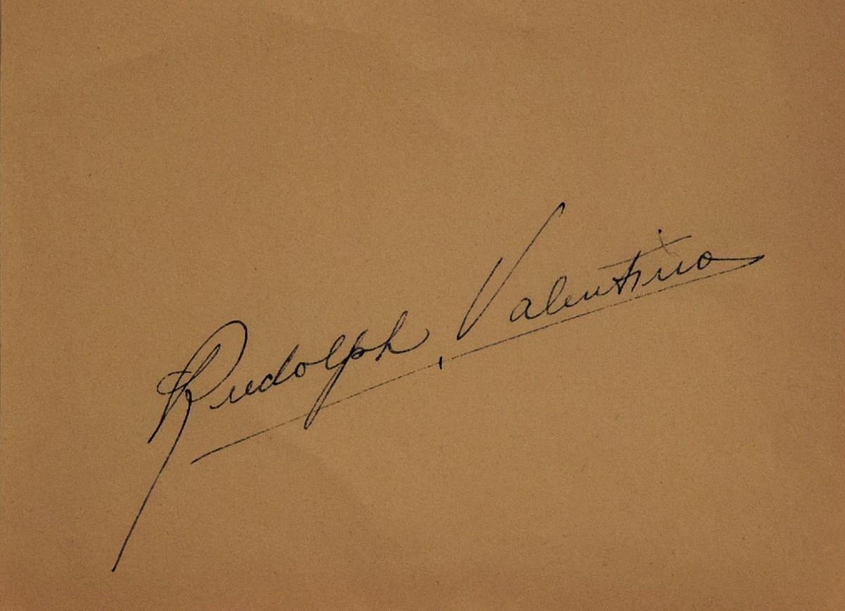 Rudolph Valentino signature slip | EstateSales.org